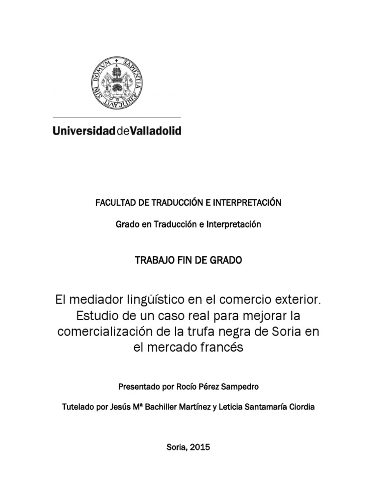 Tfg-O 582 | PDF | Exportaciones | Mercado (economía)