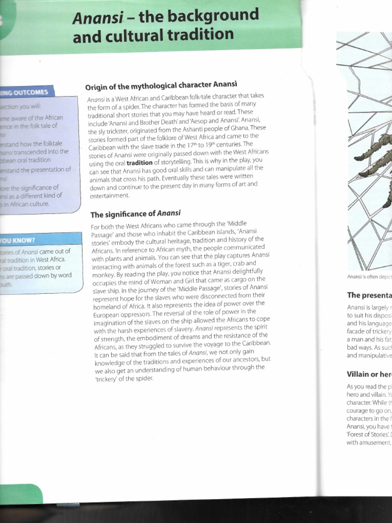 Notes On The Play Anansi | PDF