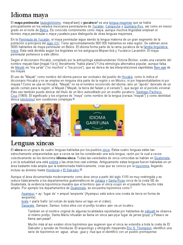 Idiomas mayas y su diversidad cultural | PDF | Historia