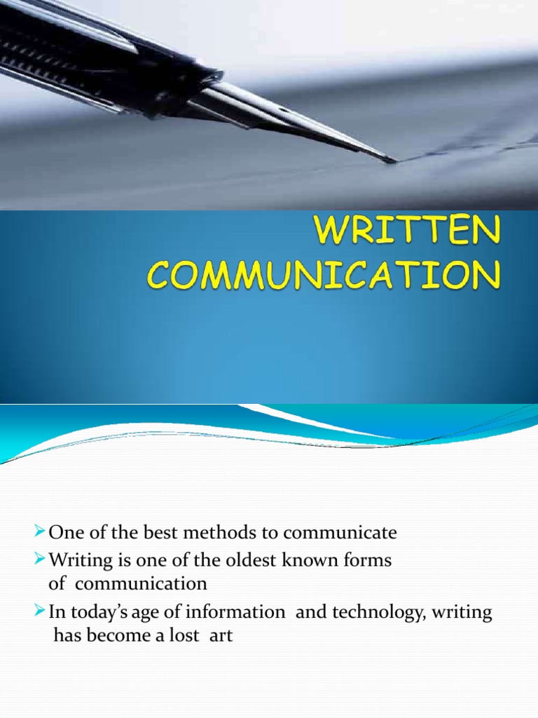 Written Communication | PDF | Communication | Writing