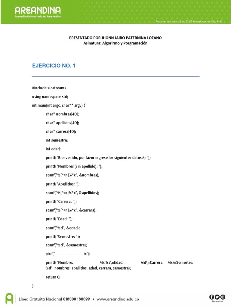 Eje No. 4 - Algoritmos y Programacion-1 | PDF | Programación de computadoras | Informática