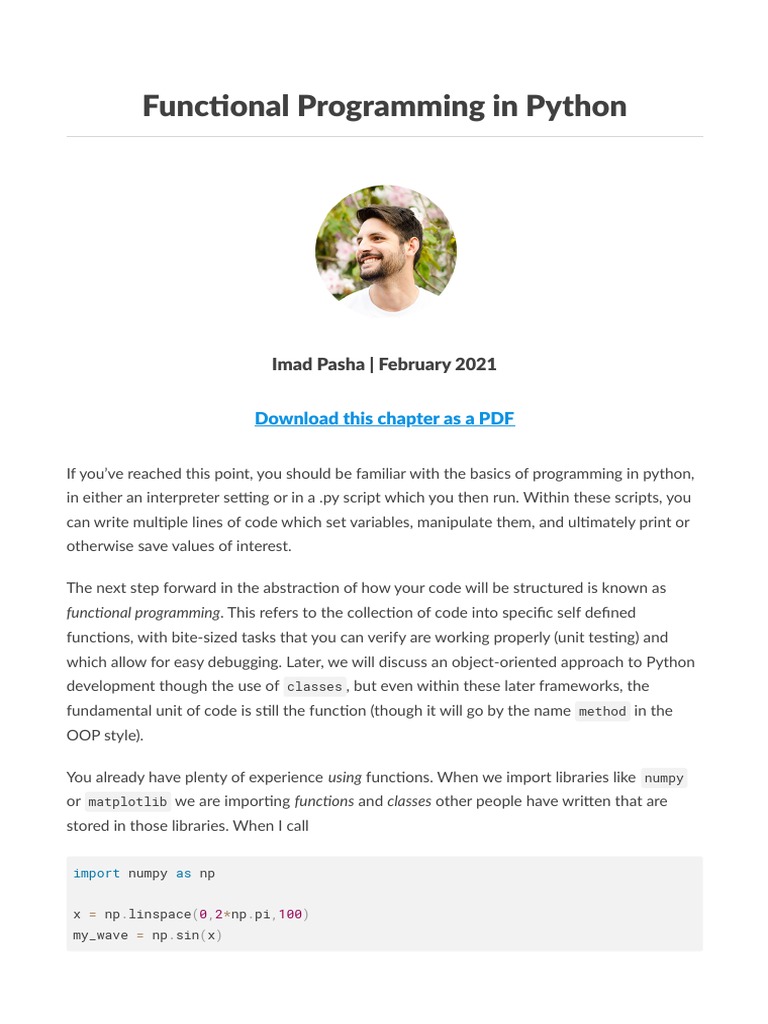 Functional Programming Pdf Parameter Computer Programming Scope Computer Science 2373