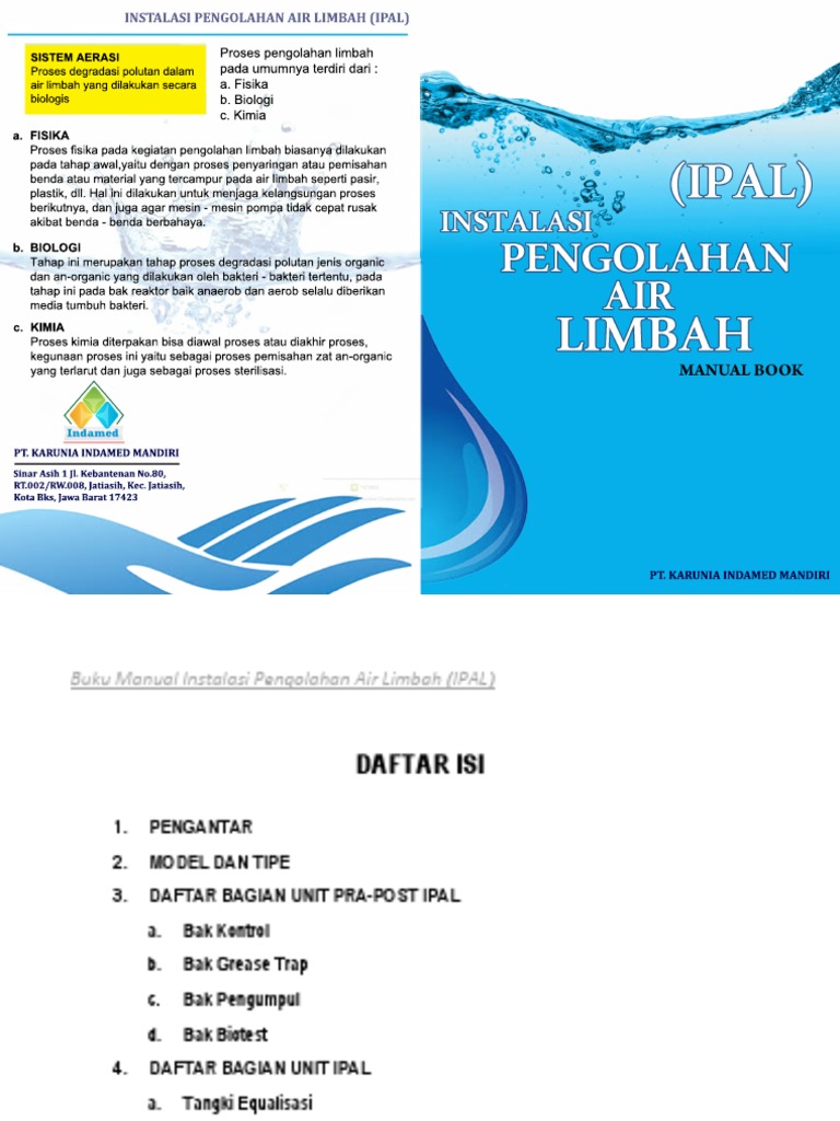 Manual Book IPAL Kap. 300 m3 FRP | PDF
