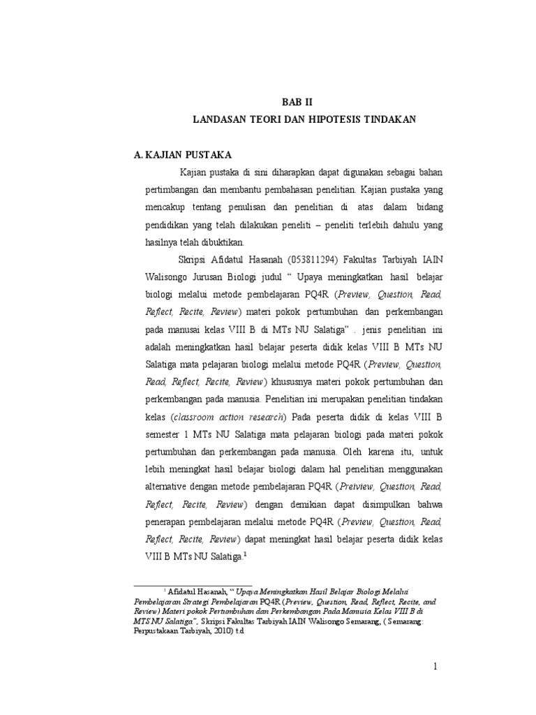 Contoh Metode PQ4R (Pondok) | PDF | Pengembangan Diri | Sains & Matematika