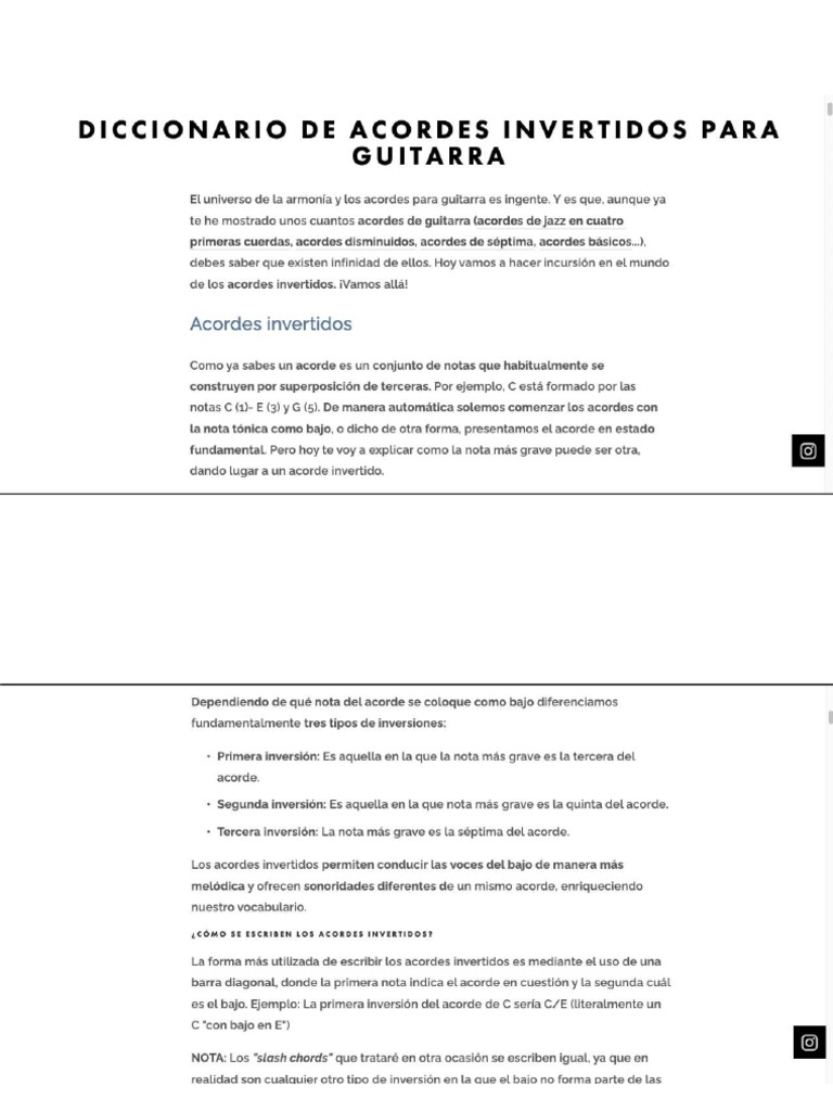 Acordes Invertidos para Guitarra | PDF