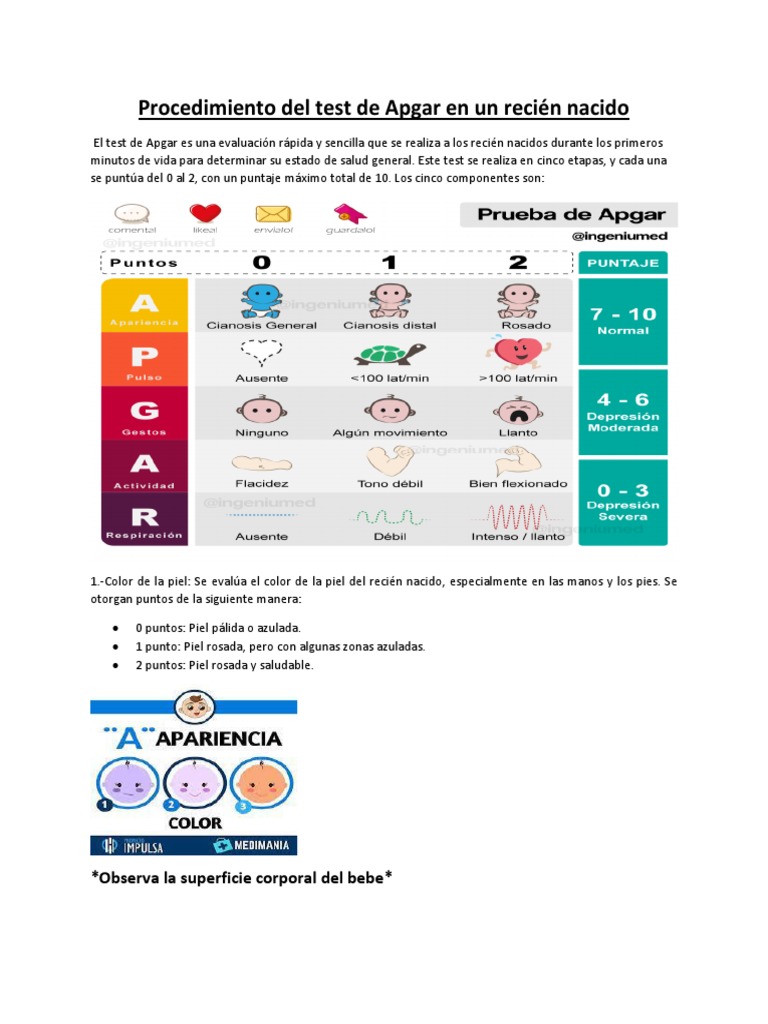 Test de Apgar y Silverman | PDF | Respiración | Sistema respiratorio
