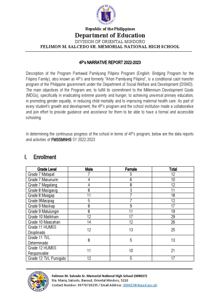 4P's narrative report | PDF