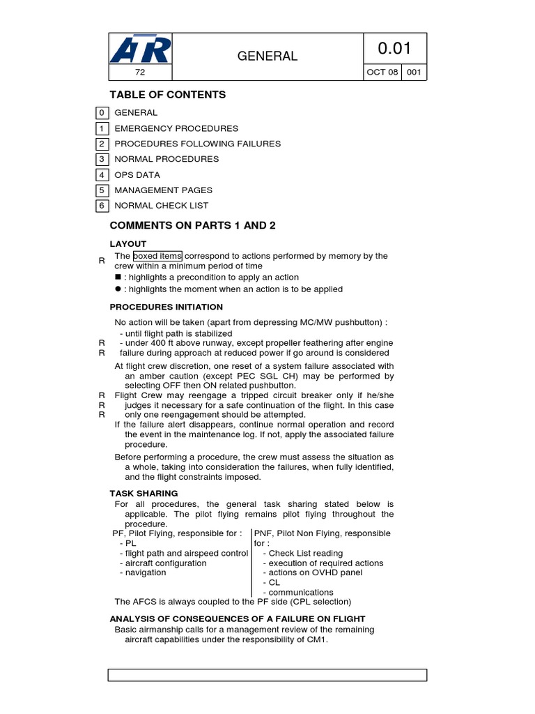 Atr 72-500 QRH | PDF | Ice | Aviation Safety