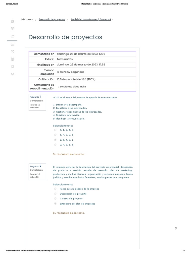 MIO Modalidad de Exámenes - Semana 4 - Revisión Del Intento | PDF | Negocios económicos | Economias