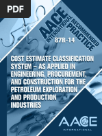 18R-97 - Cost Estimate Classification System - AACE International | PDF