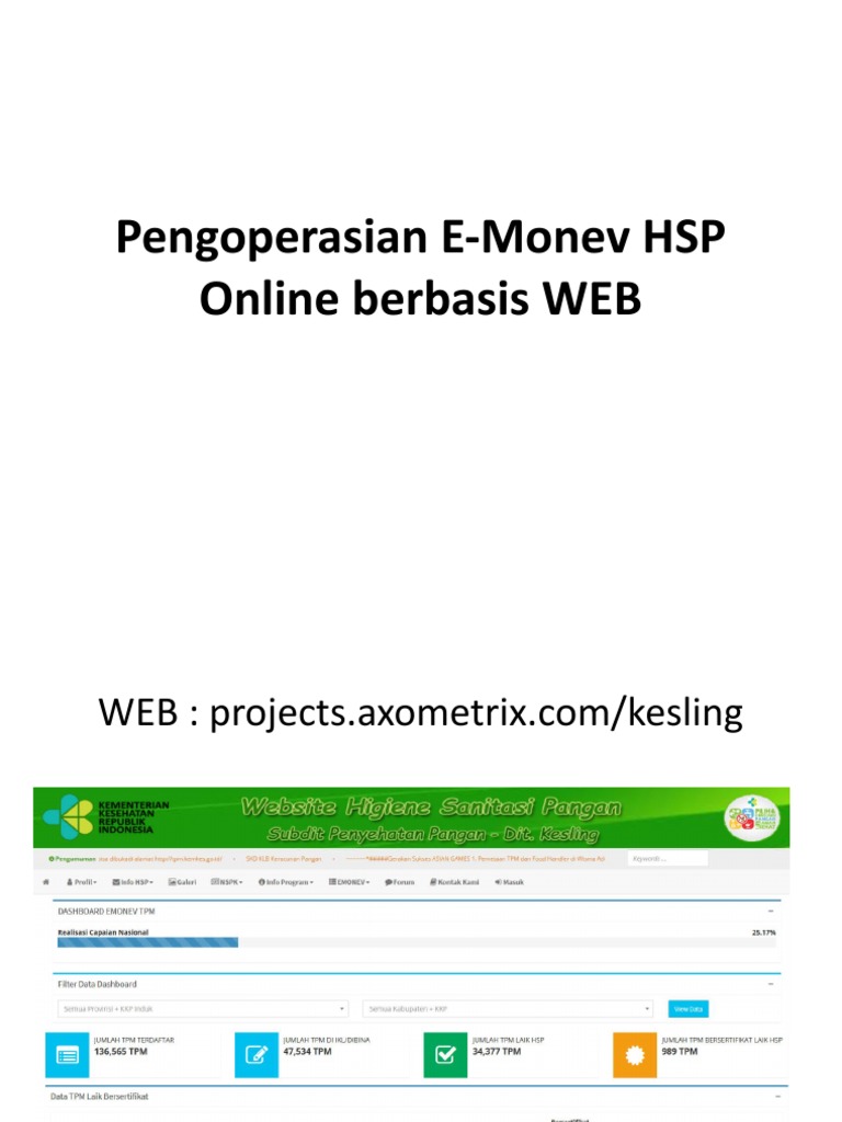 Panduan E-Monev HSP Online | PDF