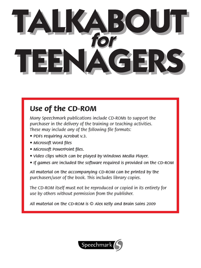 Talkabout For Teenagers | PDF | Adolescence | Self Esteem