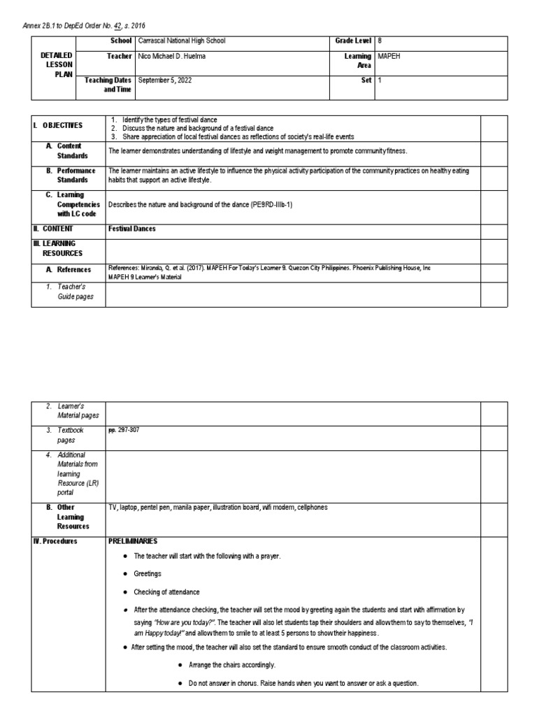 Detailed Lesson Plan for Demo | PDF