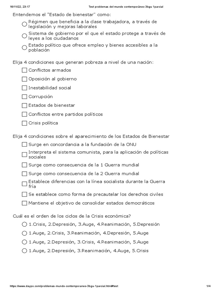 Examen 1parcial 3bgu | PDF | Pobreza | Pobreza e indigencia