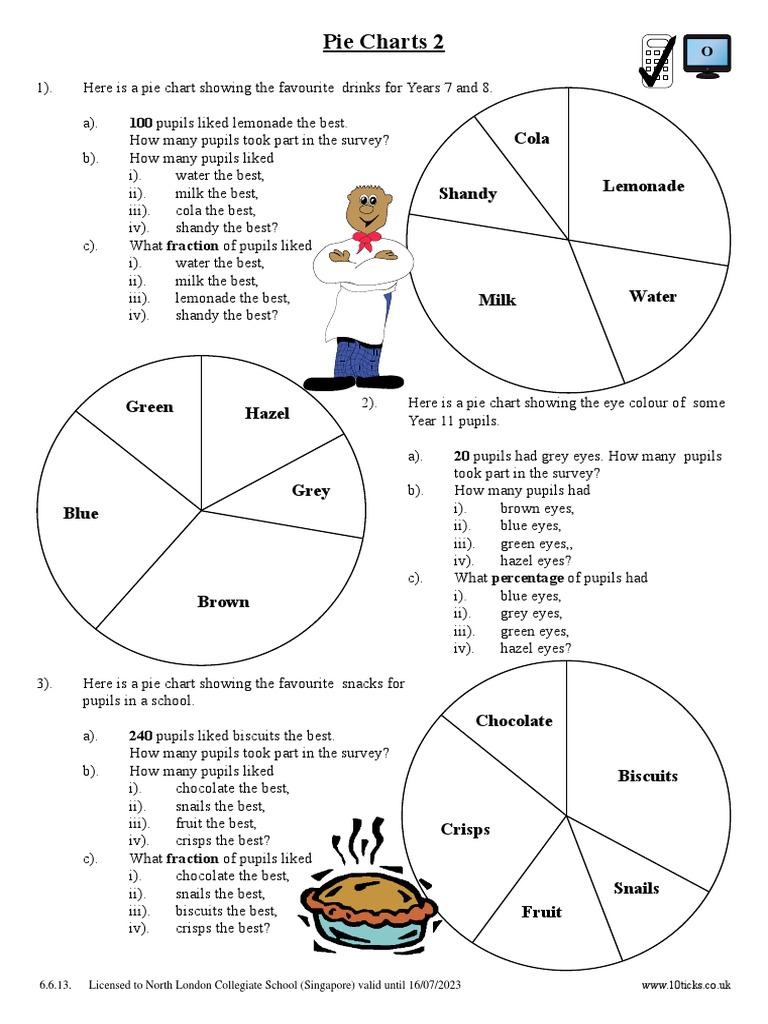 Pie Chart Survey Questions for Pupils | PDF | Science & Mathematics