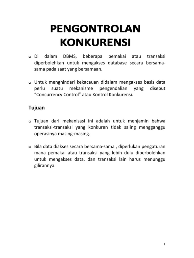 Concurrency Control | PDF