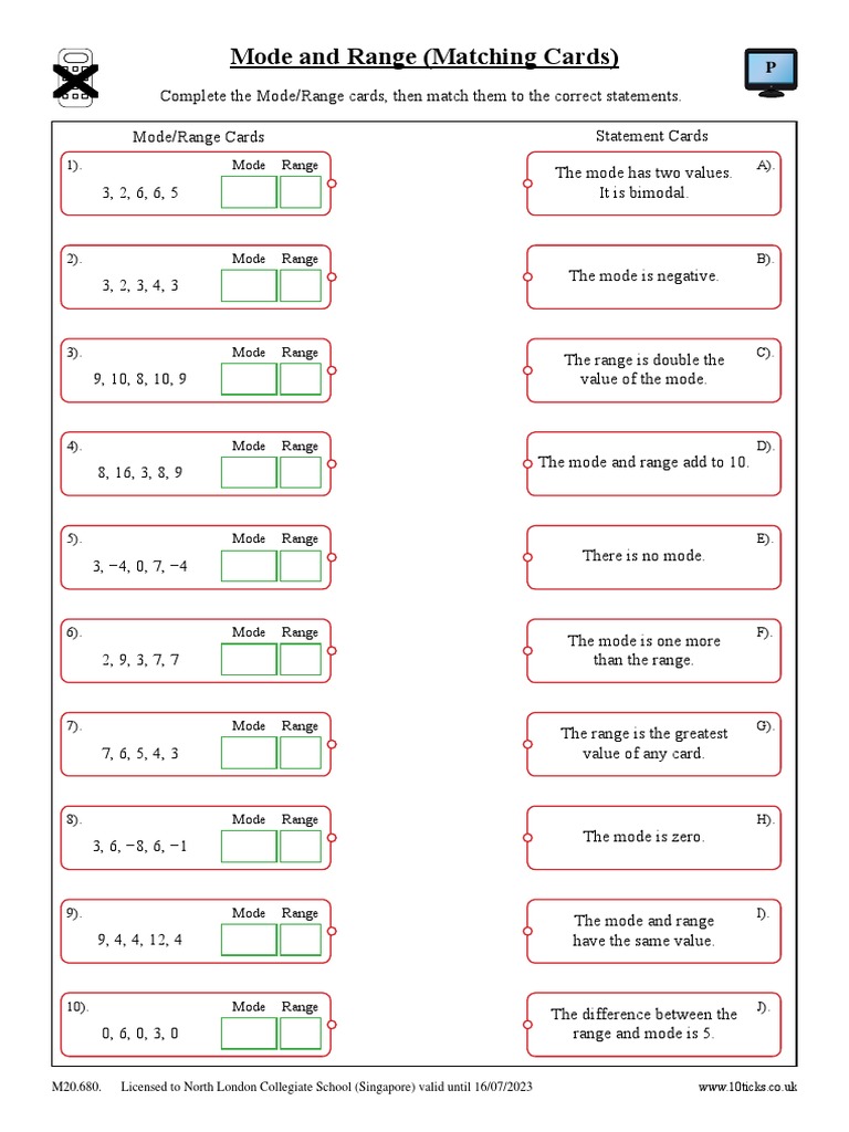 Matching Activity | PDF