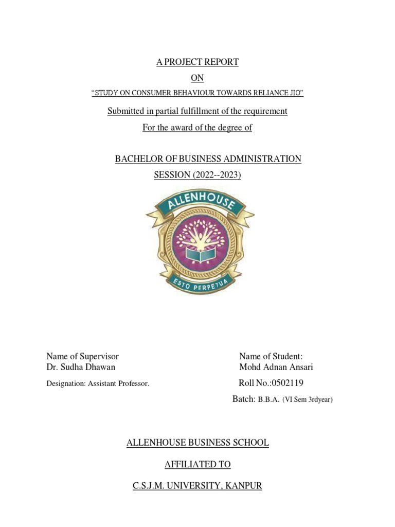 Project Reliance Jio PDF | PDF
