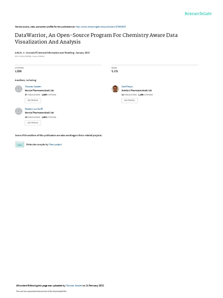 Ci500588j DataWarrior 2D Rubberband Scaling | PDF | Drug Discovery | Principal Component Analysis