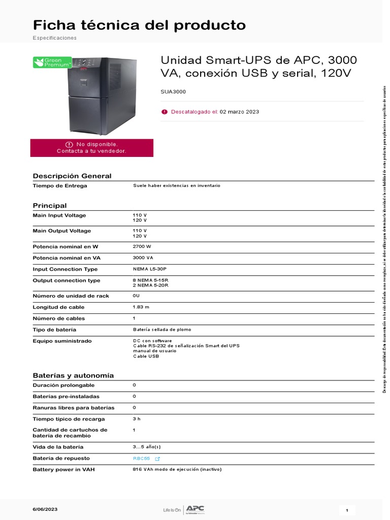 Smart-UPS SUA3000 | PDF | Technology & Engineering