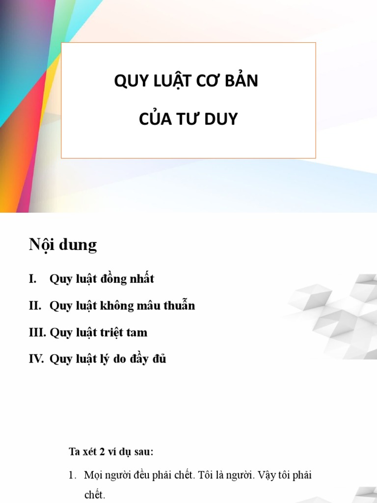 2. Quy Luật Cơ Bản Của Tư Duy | PDF