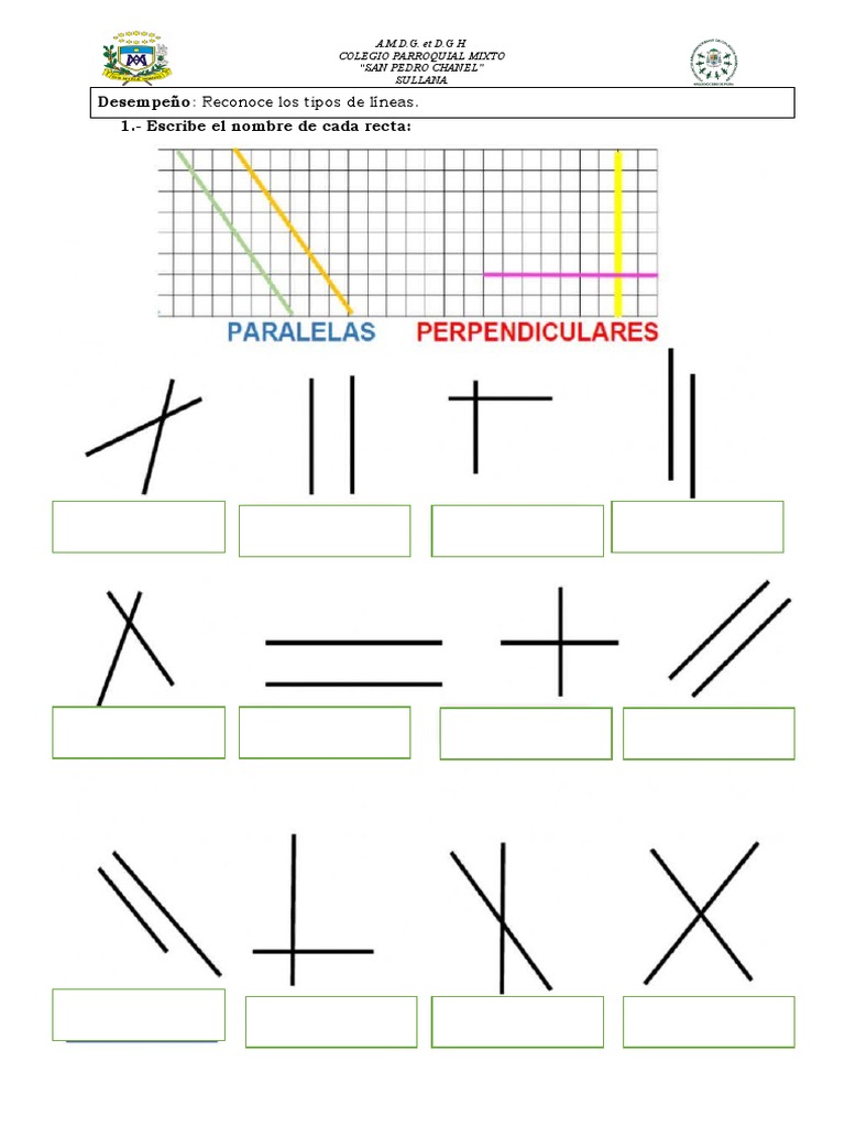 Ficha 10 - Rectas Paralelas y Perpendiculares | PDF