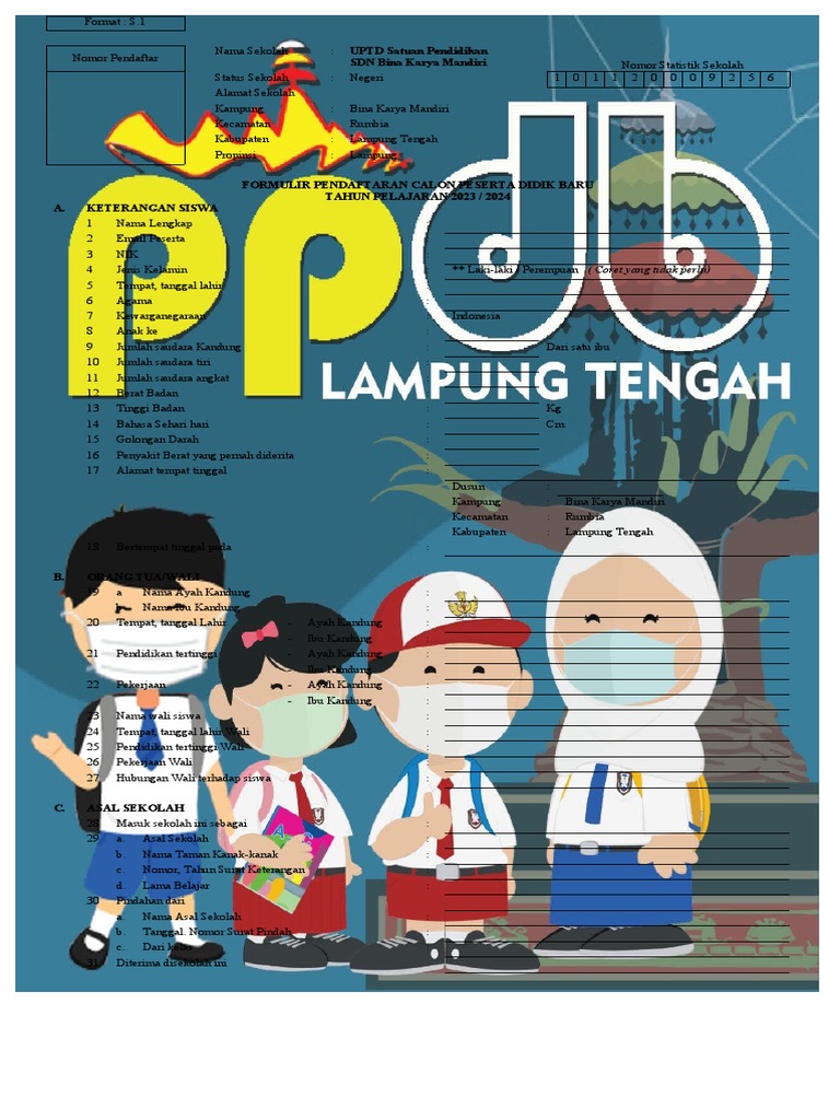 Formulir s1 Tuk Siswa Baru - BKM | PDF