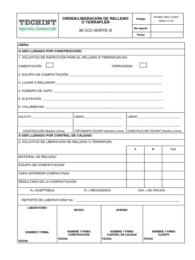 Fr 3882 Tmex O Wi 000c 000001 01 Liberacion Relleno Terraplen Pdf