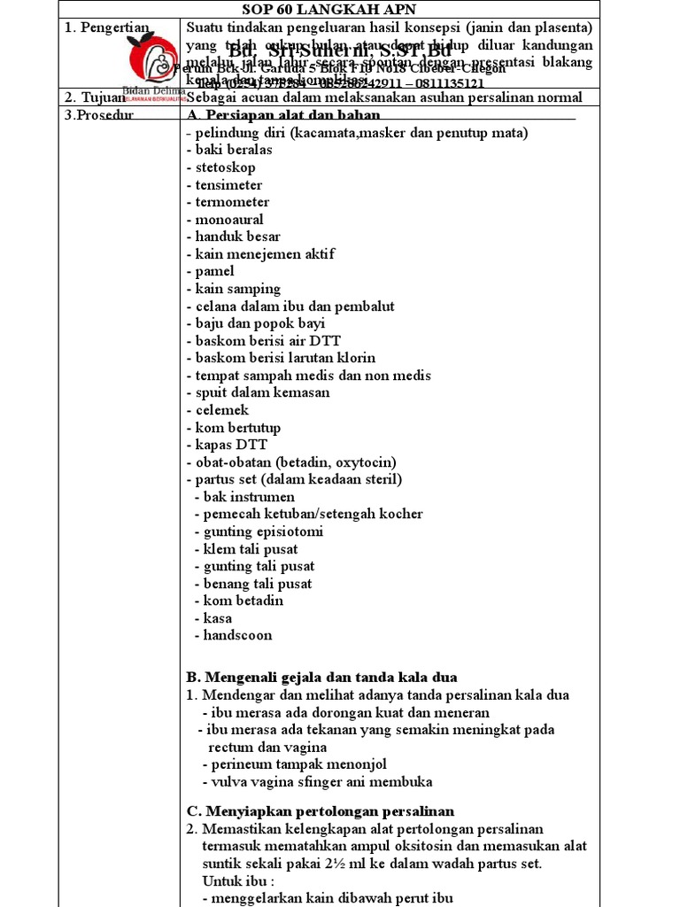 SOP 60 Langkah APN | PDF