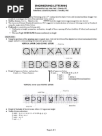 Engineering Lettering Guide | PDF | Pencil | Text