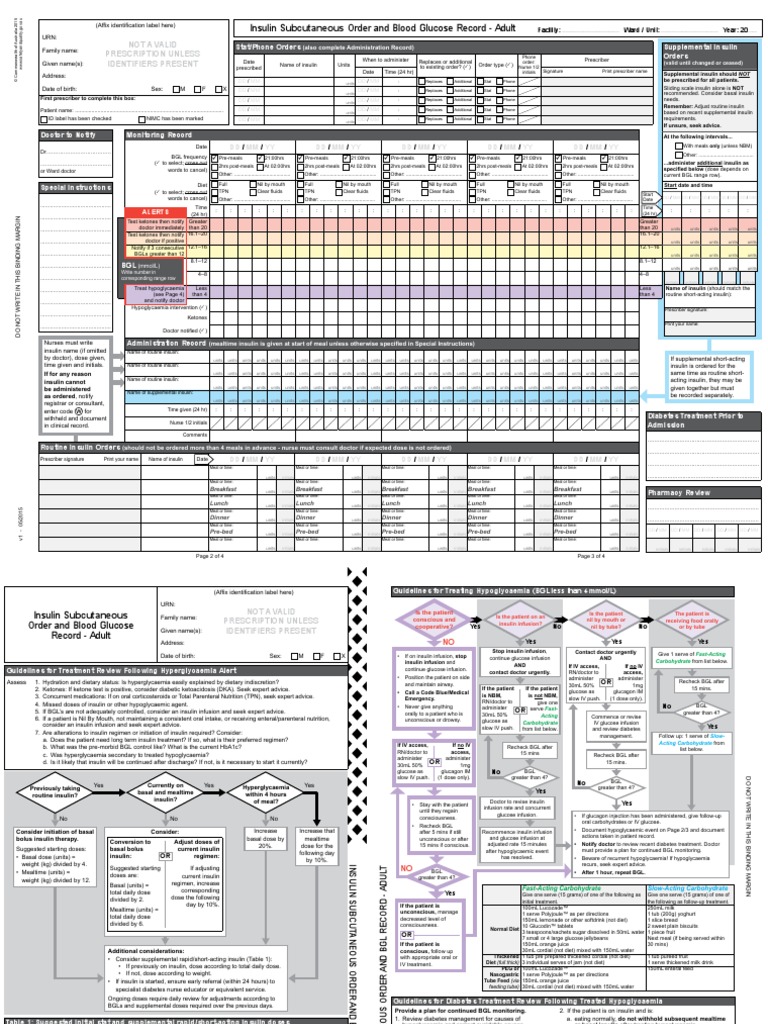 BGL Chart | PDF | Hypoglycemia | Diabetes