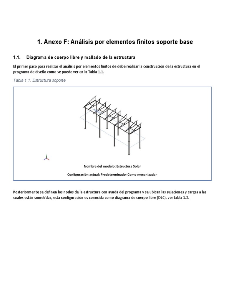Anexo F. Analisis Elementos Finitos | PDF | Método de elementos finitos | Estrés (Mecánica)