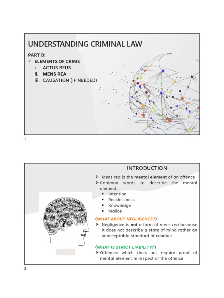 (1b) Understanding Criminal Law | PDF | Mens Rea | Intention (Criminal Law)