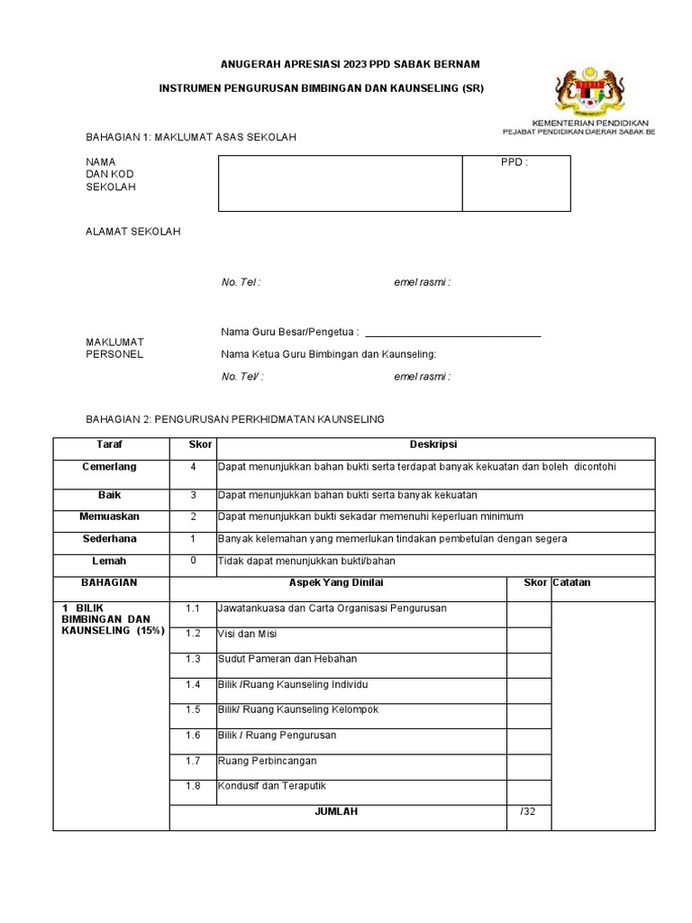 Instrumen Pengurusan B&K (SR) | PDF