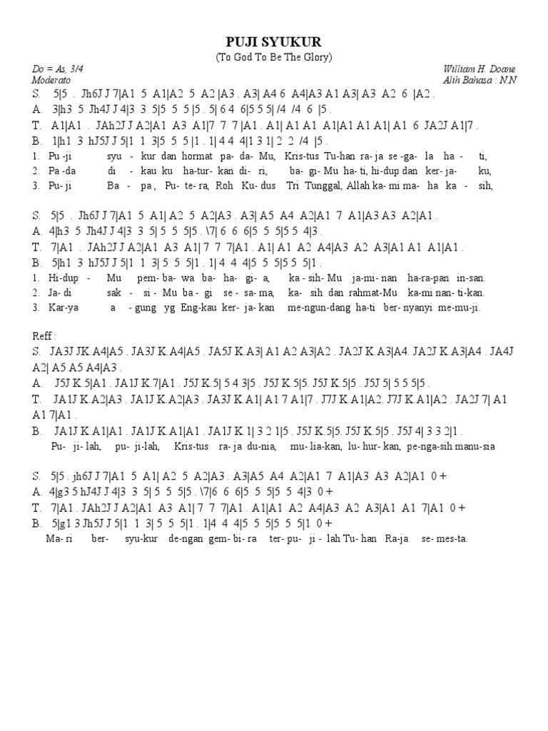 Puji Syukur | PDF