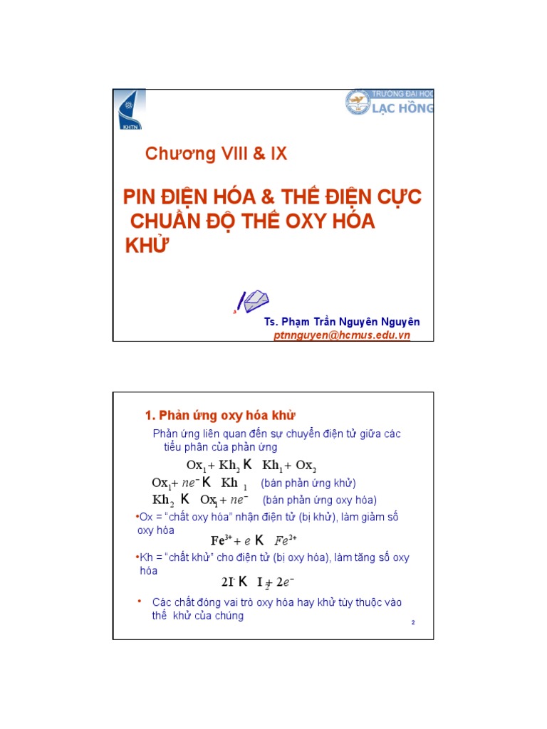 Pin Dien Hoa Va The Dien Cuc 3uegi | PDF