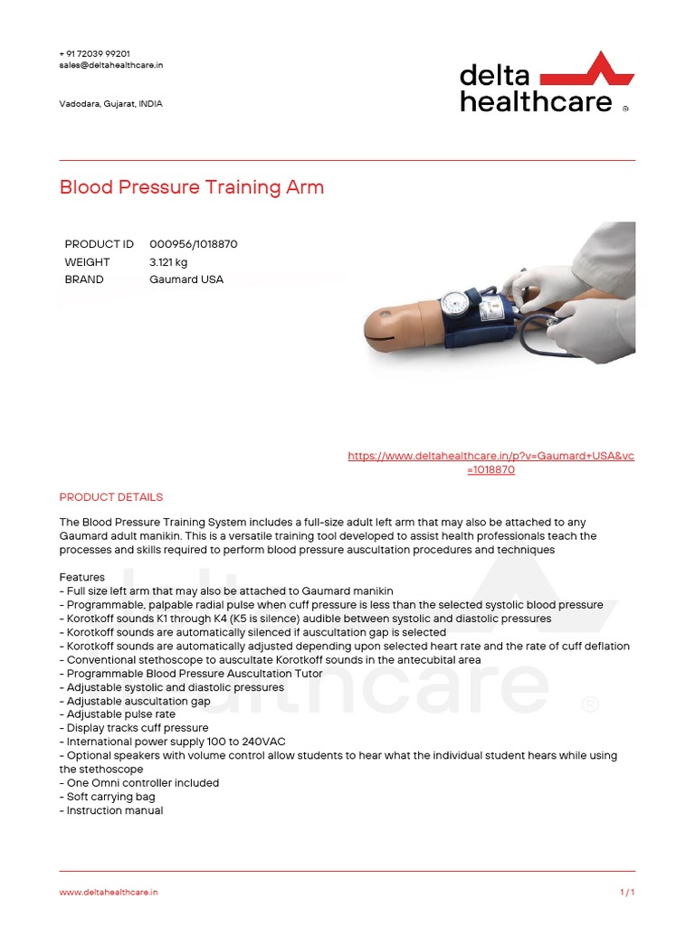 Delta Healthcare-1018870 | PDF | Blood Pressure | Physiology