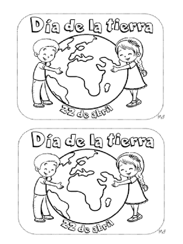 Imagen Dia de La Tierra para Colorear | PDF
