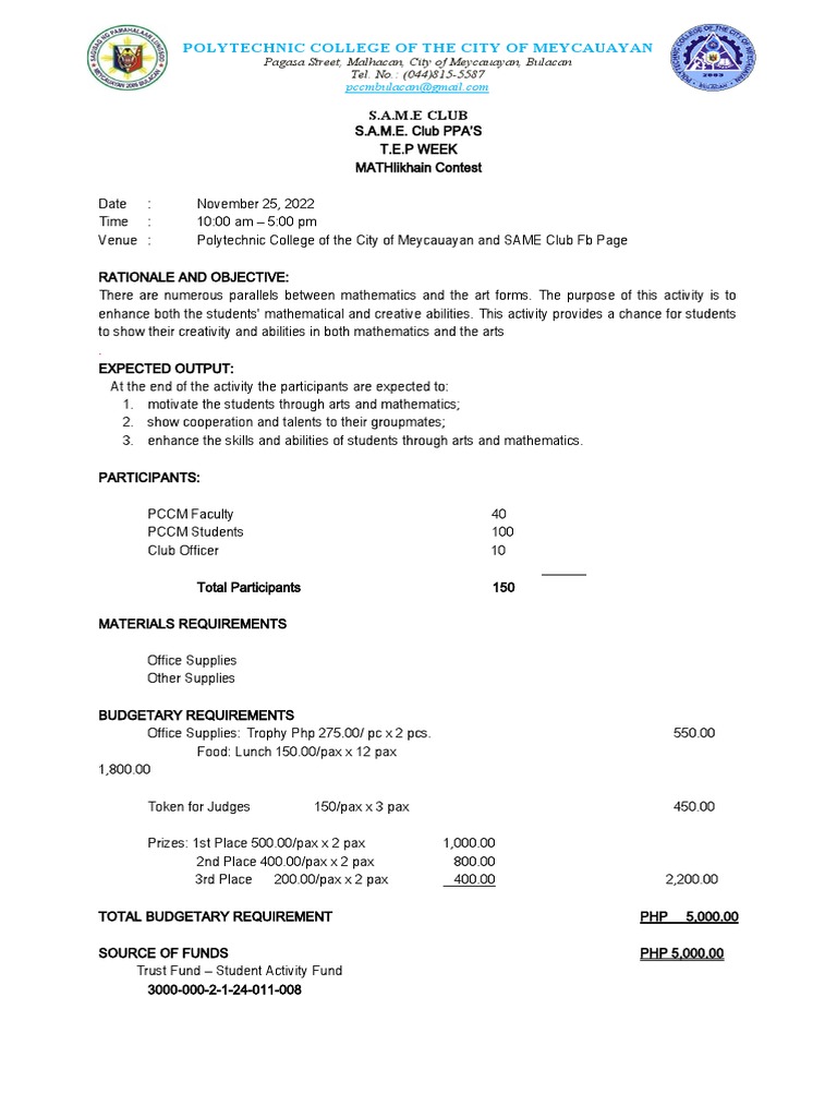 Same Club Ppa For Tep Week | PDF