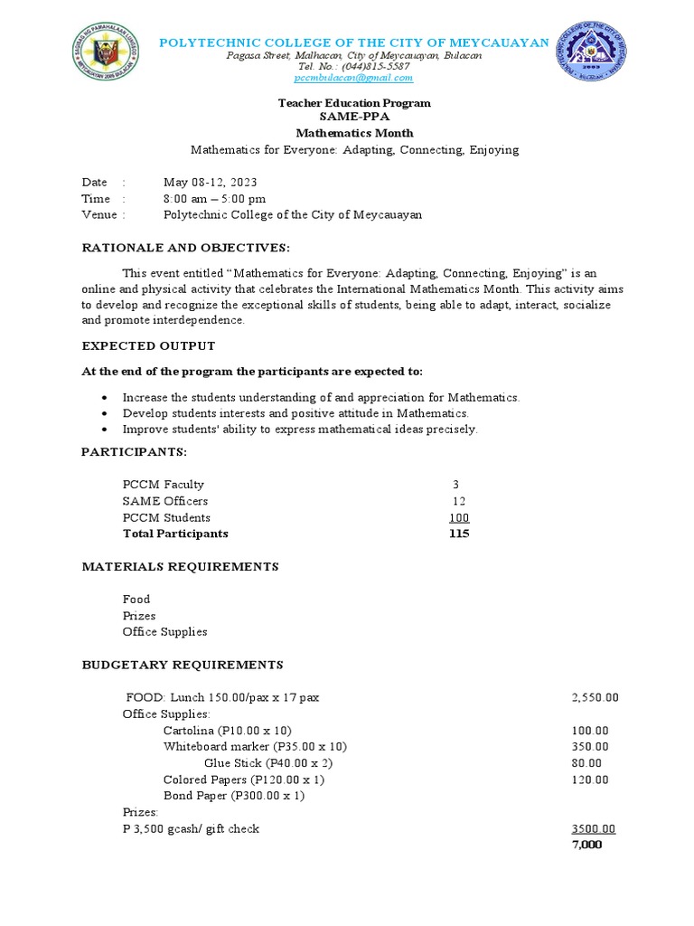 Mathematics Month-Ppa | PDF