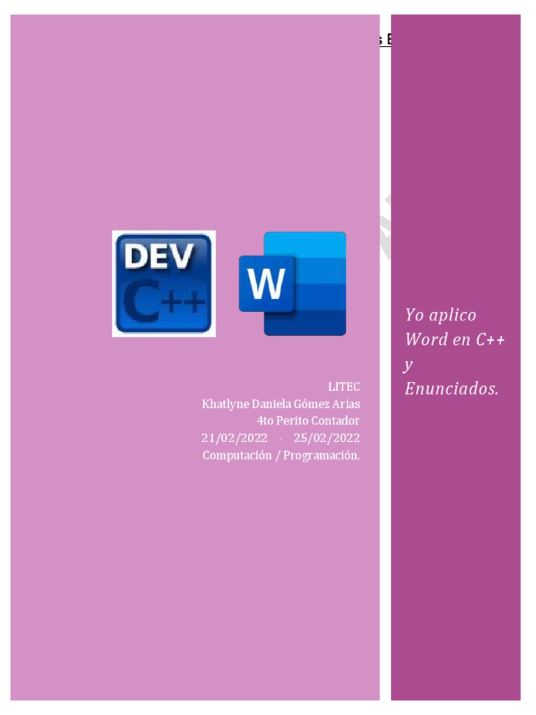Conceptos Básicos de Dev C++ | PDF