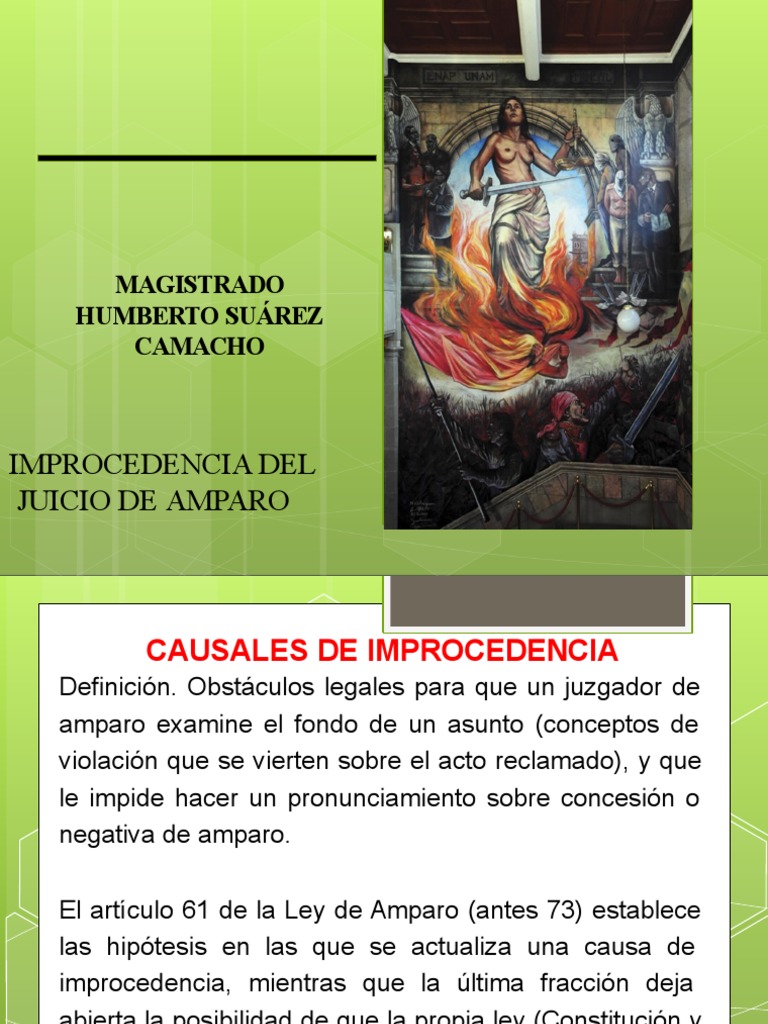 MAGISTRADO HUMBERTO SUÁREZ CAMACHO IMPROCEDENCIA DEL JUICIO DE AMPARO ...