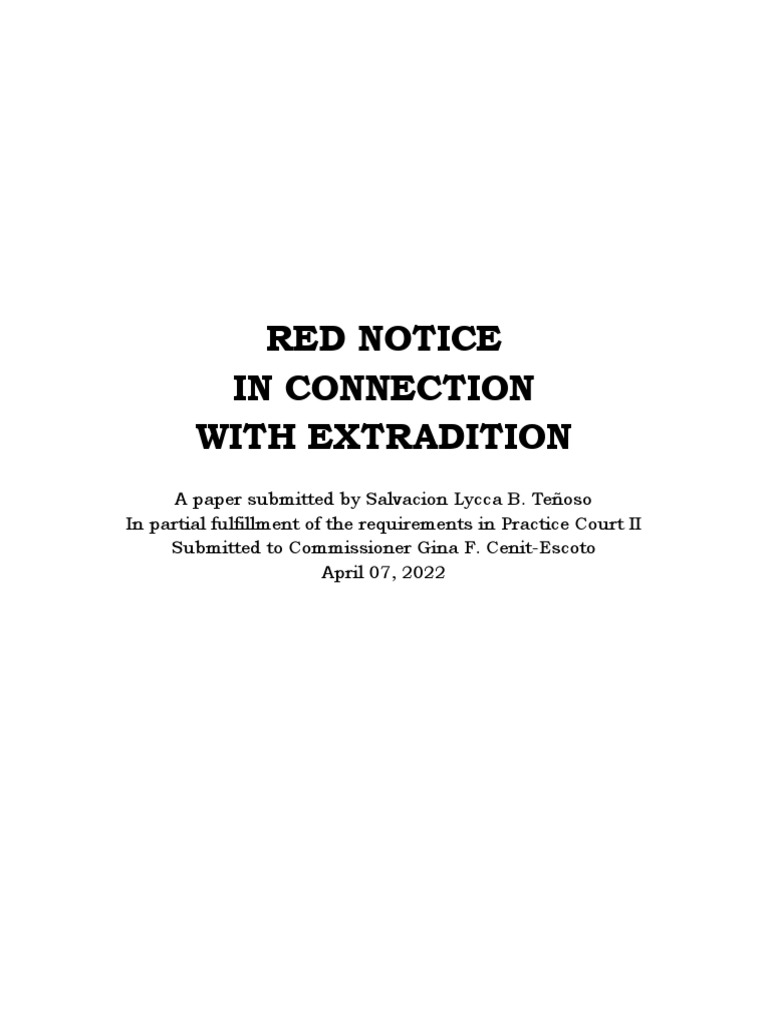 Understanding Interpol Red Notices | PDF | Politics