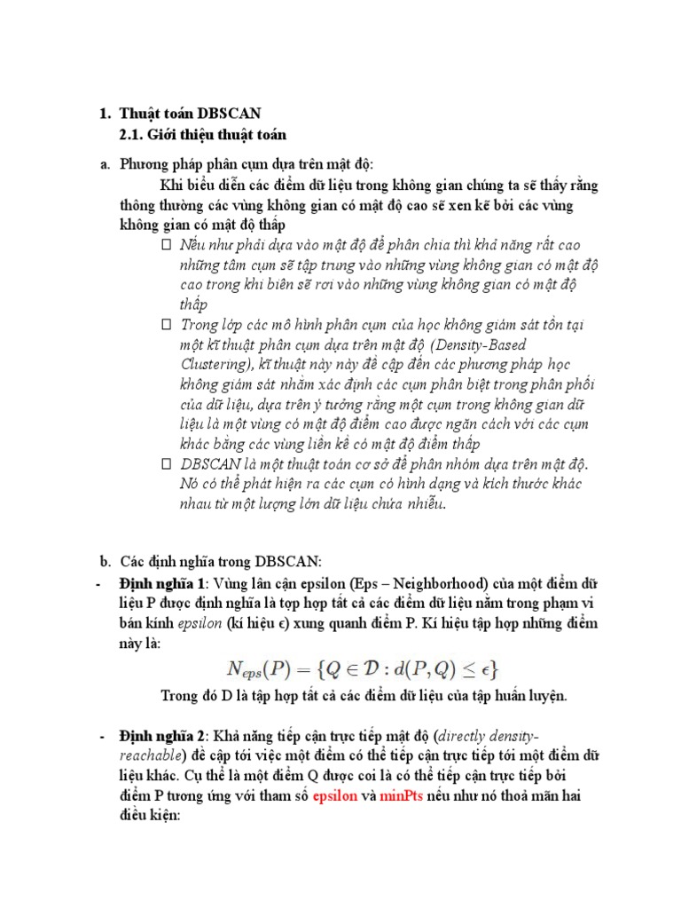 Thuật toán DBSCAN | PDF