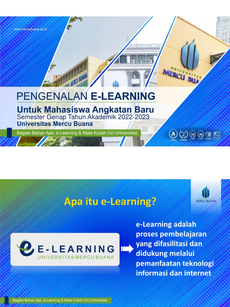 Presentasi Pelatihan Elearning Mahasiswa Genap 2022-2023 Final | PDF | Karier & Perkembangan