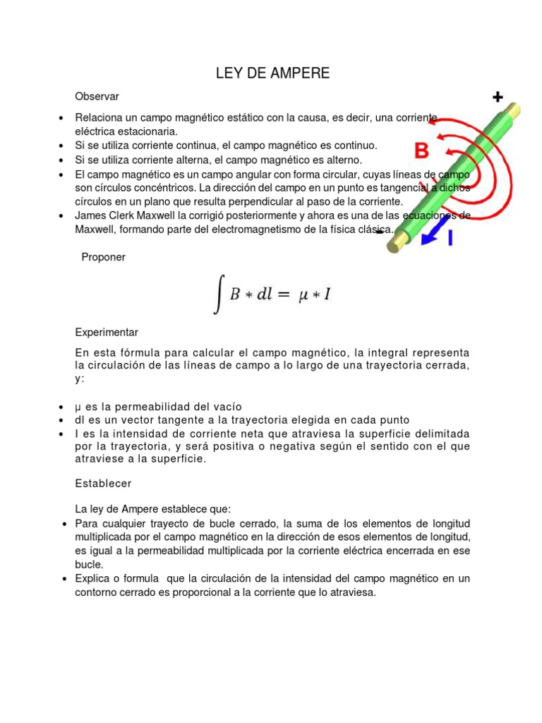 Ley de Ampere 4.5 | PDF | Campo magnético | Corriente eléctrica
