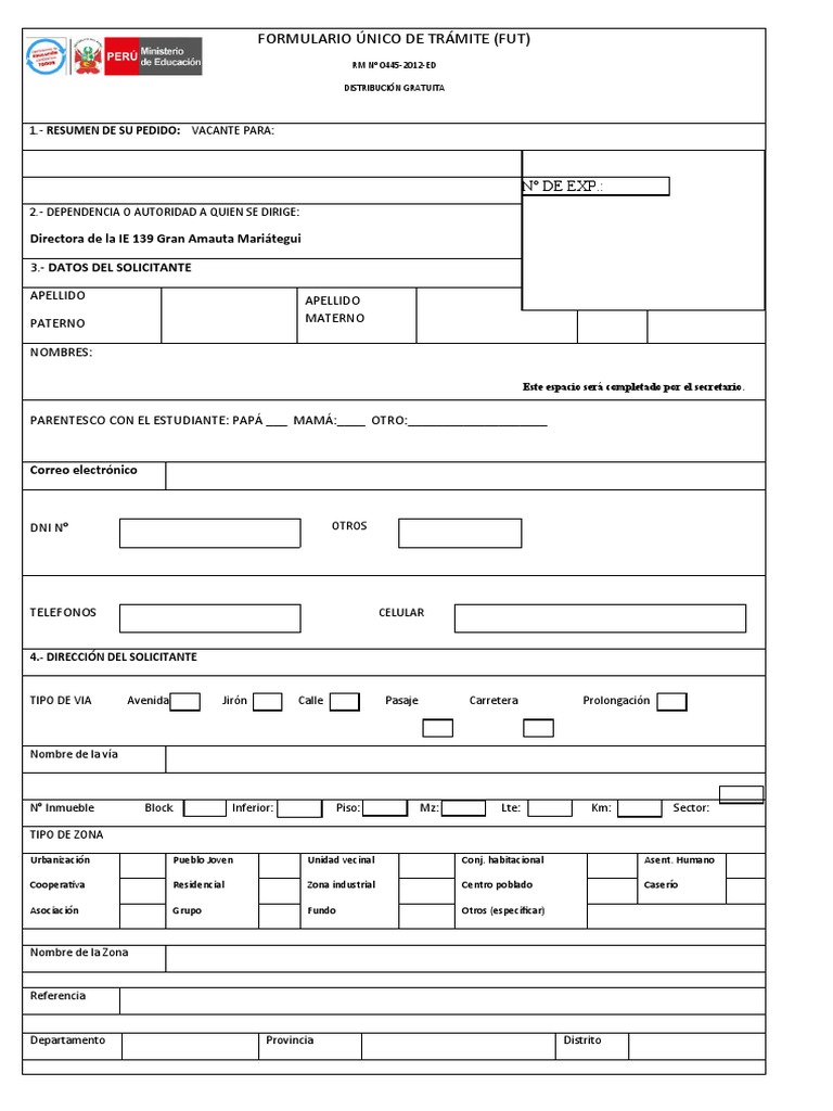 Fut para Vacante | PDF