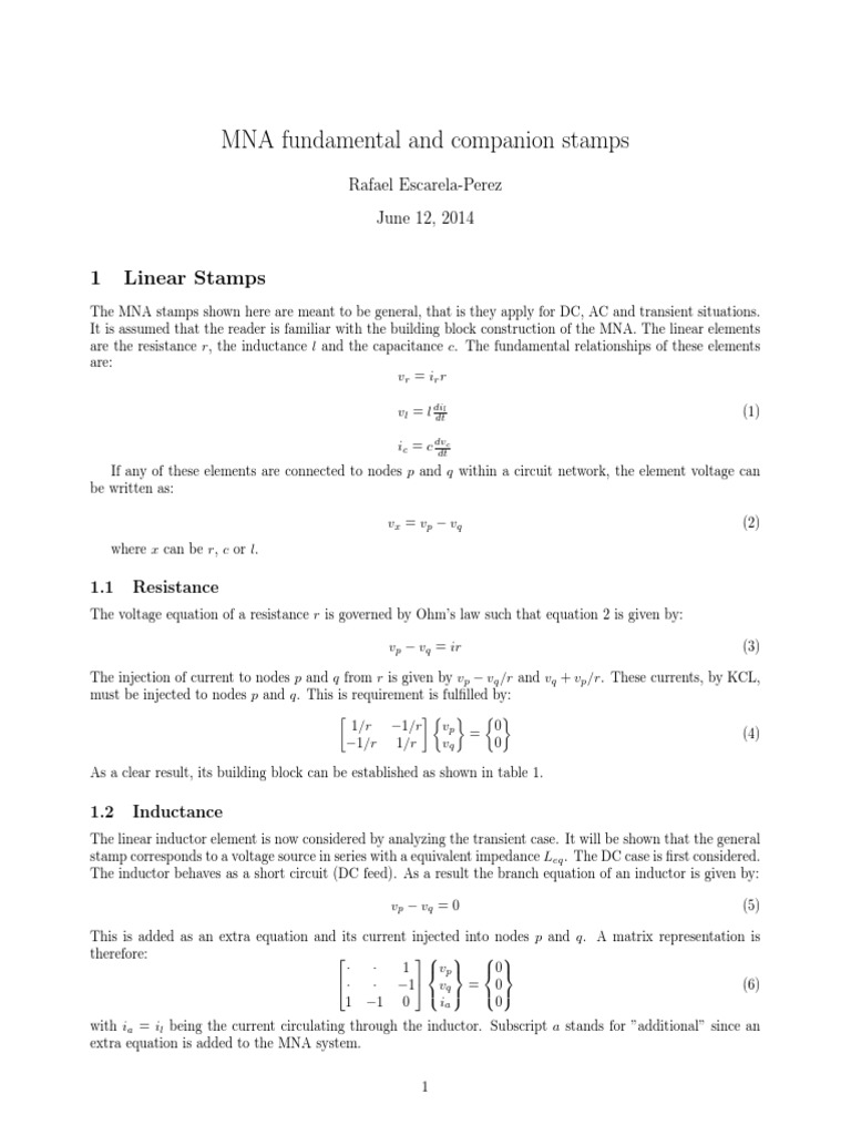 2014 Escarela MNA - Stamps | PDF | Electrical Network | Electrical ...
