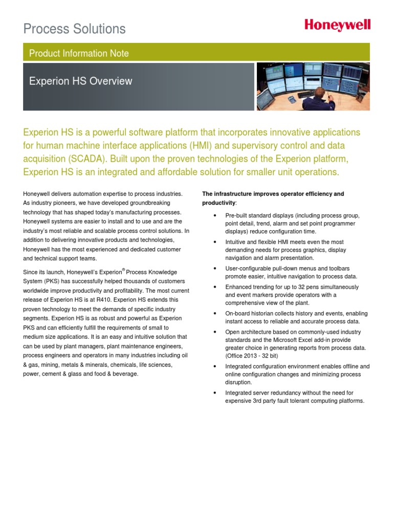 D. Experion HS R410 PIN | PDF