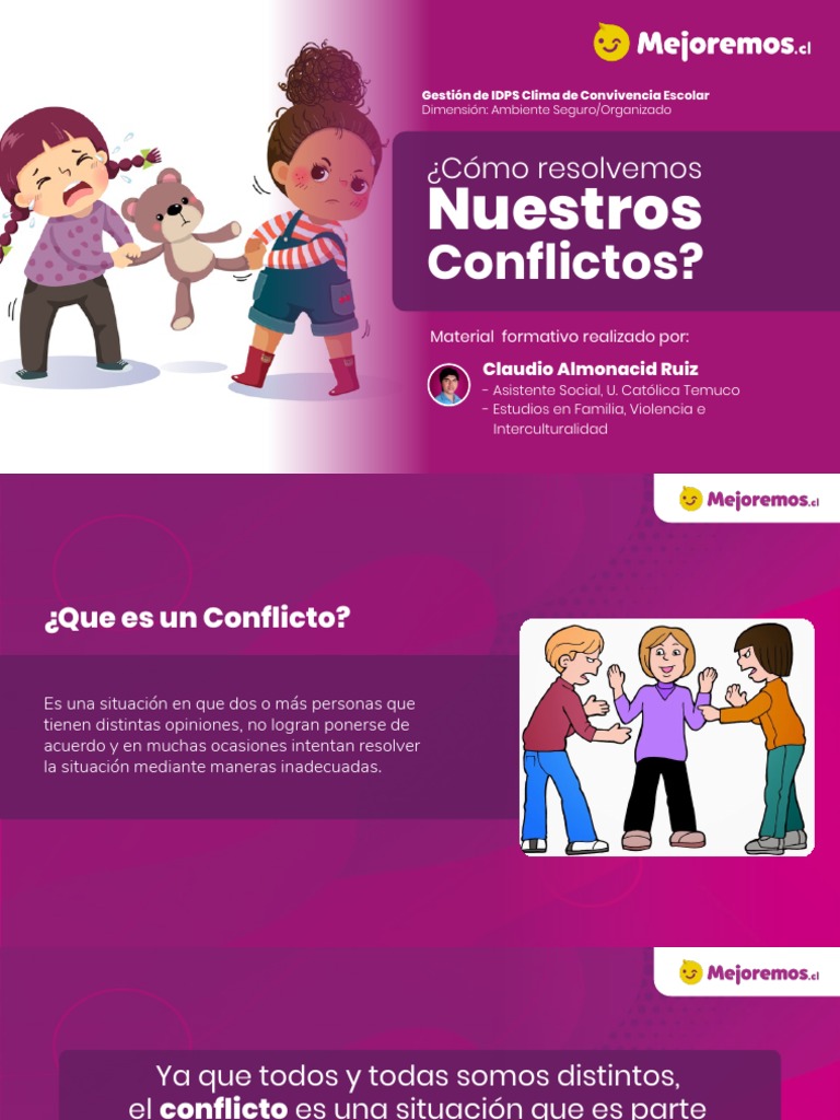 Taller Resolución de Conflictos Escolares 3º y 4º Basico | PDF ...
